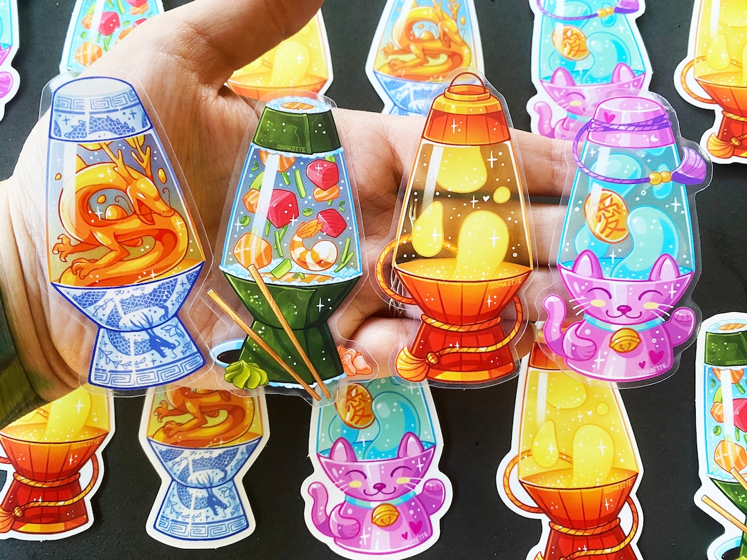 Lava Lamp Series 4 Stickers - Transparent Stickers - Golden Dragon ...