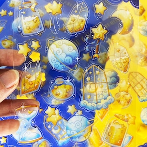 Star Caster Sticker Sheet: Transparent Planets, Potions, and Magic - Etsy