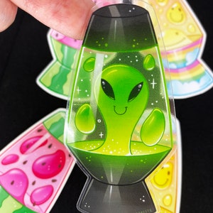 Alien Lava Lamp Stickers: Series 1 Transparent Waterproof Art - Etsy