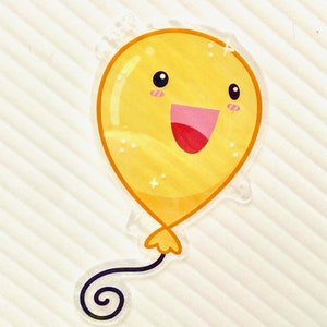 Happy Balloon Sticker Transparent Sticker Cute Balloon - Etsy