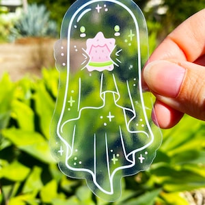 Watermelon Ghost Stickers: Summerween Transparent Art - Etsy