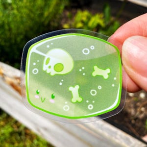 Ditto and Gelatinous Cube Stickers - Transparent Stickers - Pink Cube ...