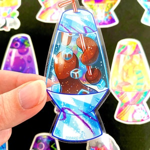 90s Nostalgia Lava Lamp Stickers: Retro Neon Rainbow Transparent Art - Etsy