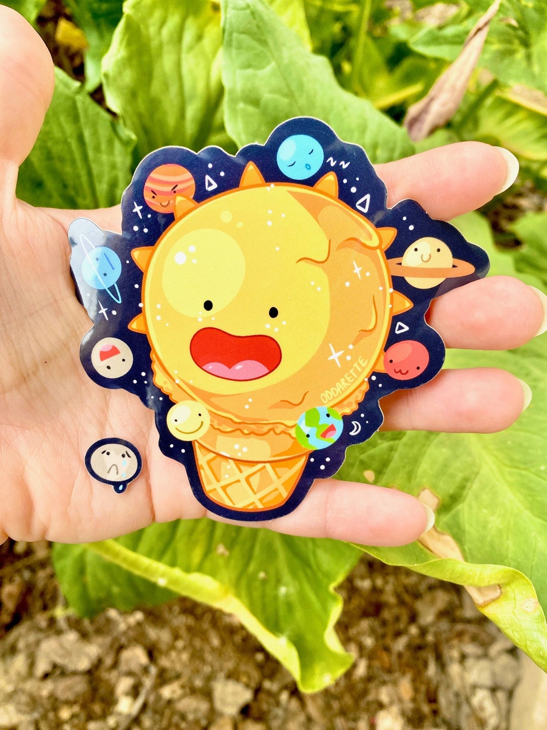 Icecream Orbit.... and Pluto Sticker - Waterproof Vinyl Sticker ...