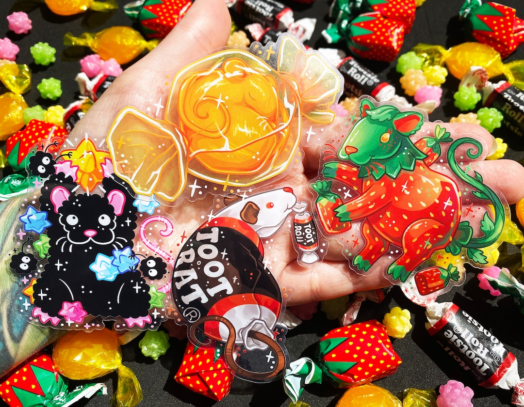 Candy Rats Stickers Part 2: Butterscotch, Strawberry, Tootsie Roll ...