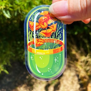 Botany Pills Stickers: Transparent Plant Terrarium Stickers - Human ...