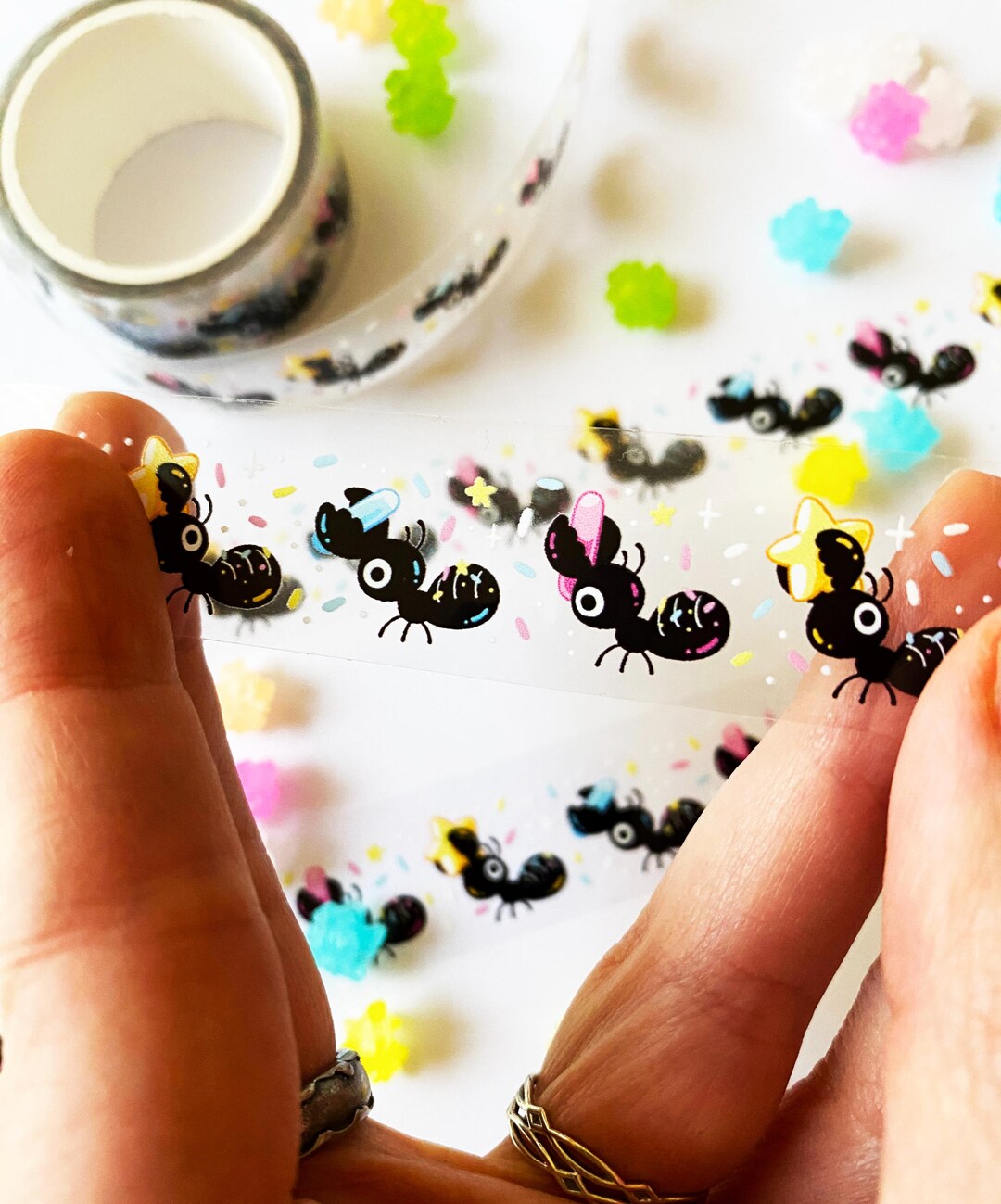 CLEARANCE Sprinkle Ants Washi Tape Cute Bugs Insects Transparent ...