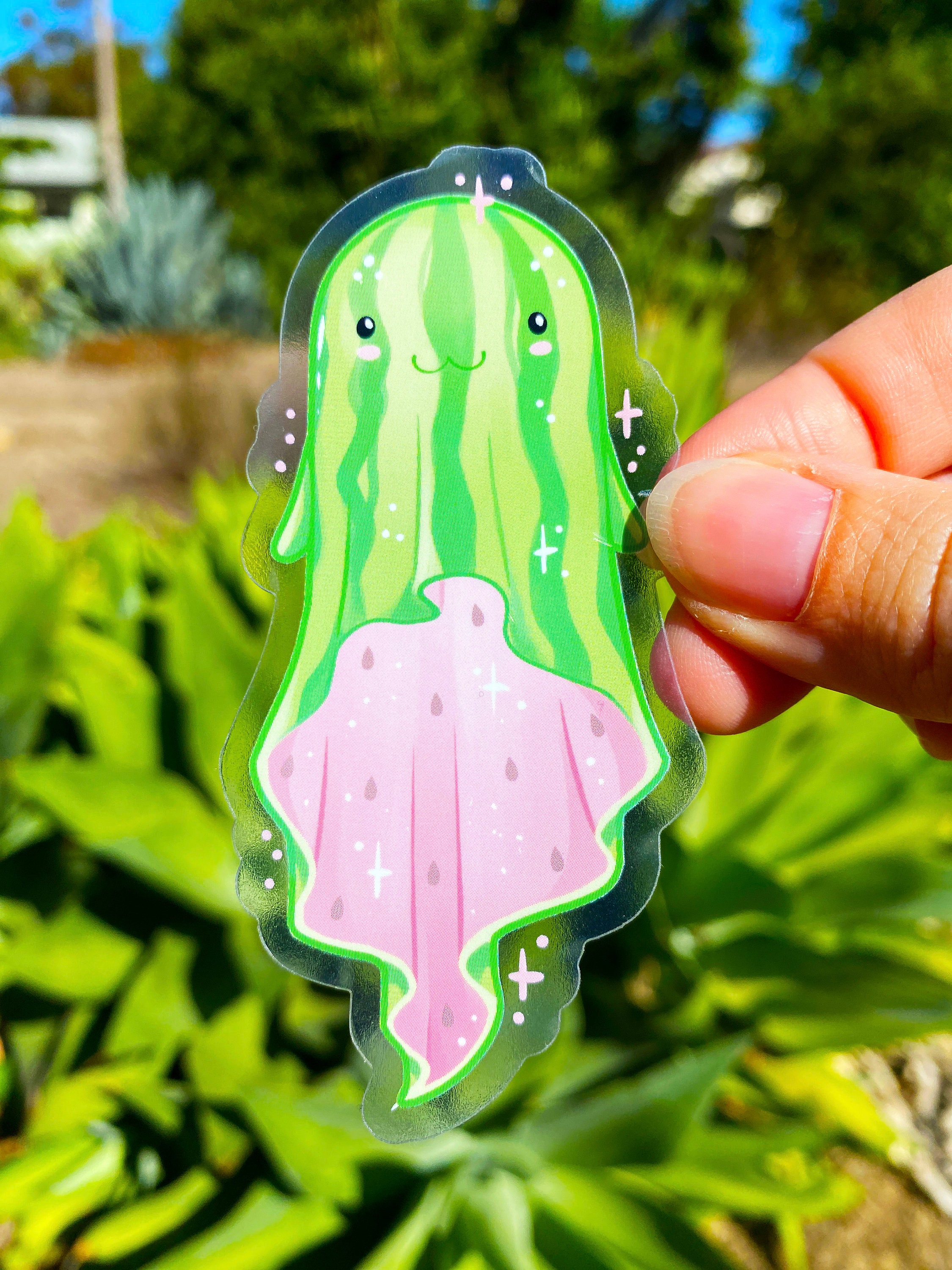 Watermelon Ghost Stickers: Summerween Transparent Art - Etsy