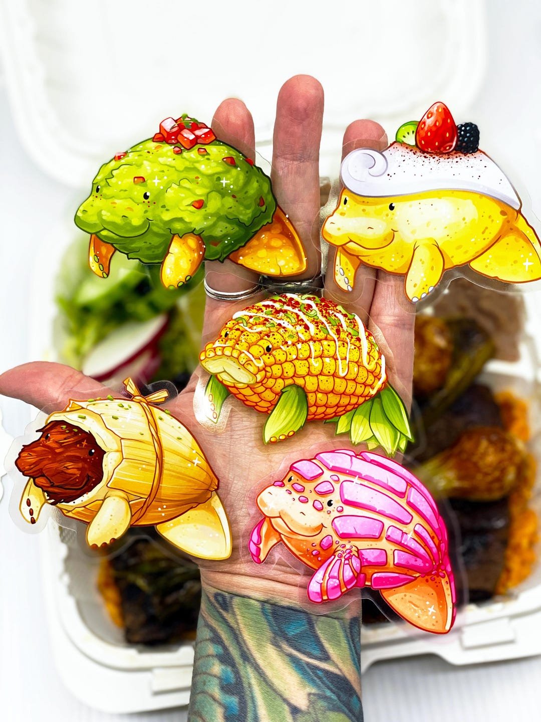 Manatee Stickers: Series 11 - Mexican Foods - Waterproof Transparent ...