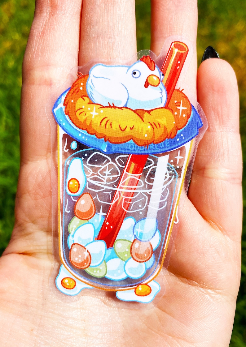 Cursed Boba Transparent Stickers Series 2: Frog, Chicken, Salmon ...