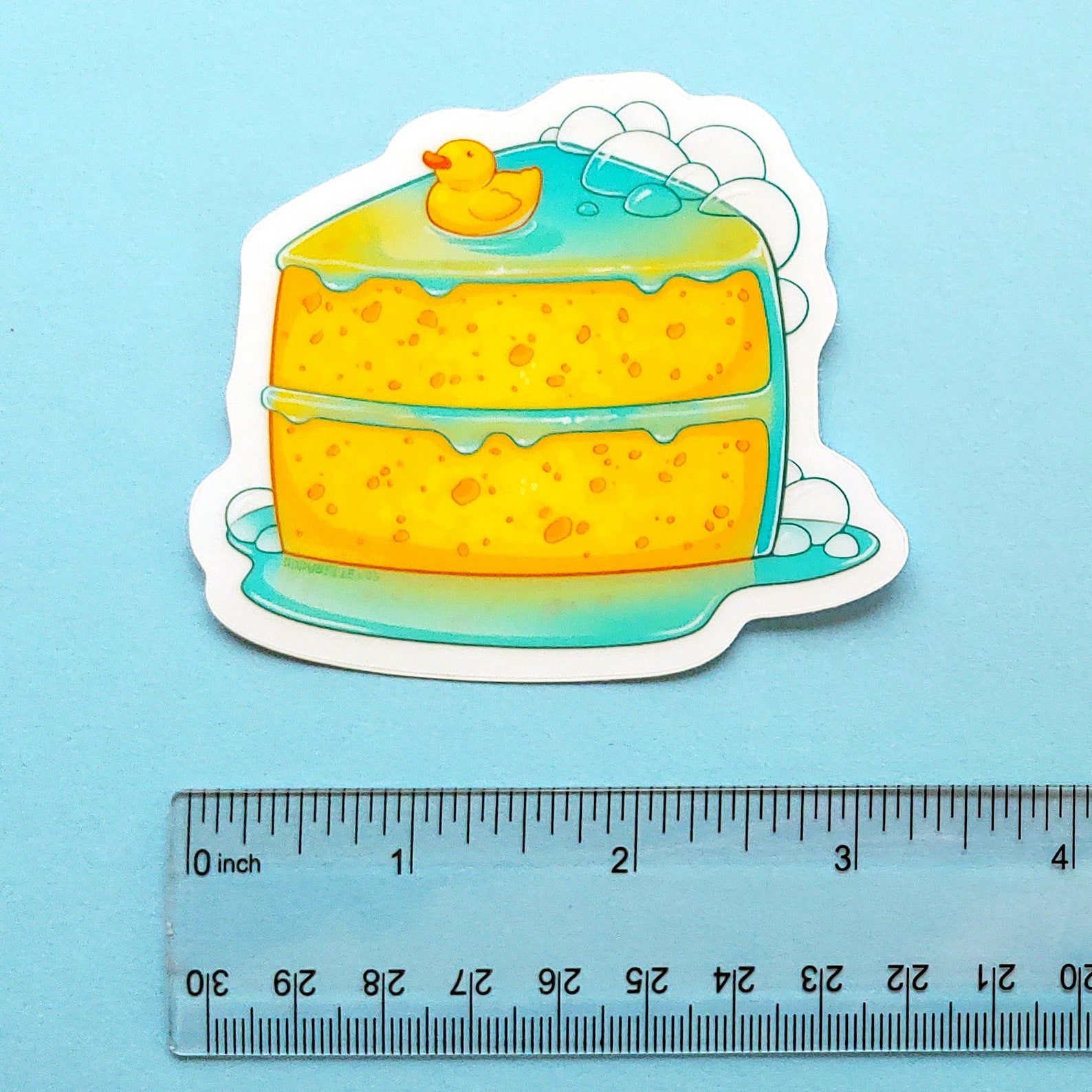 Sponge Cake Sticker Semi Transparent Sticker Vinyl Sticker - Etsy