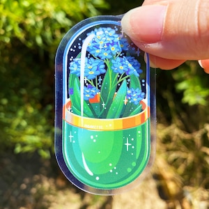 Botany Pills Stickers: Transparent Plant Terrarium Stickers - Human ...