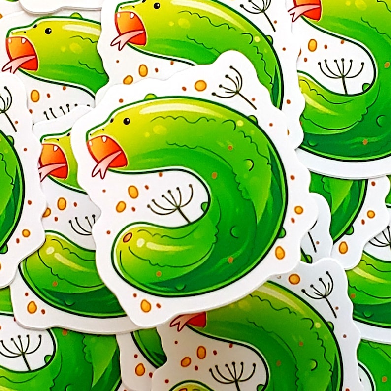 Food Snakes Stickers Matte Stickers Cute Snakes Snake - Etsy