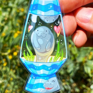 Sea Creature Lava Lamp Stickers: Manatee, Shark, Squid, Fish - Etsy