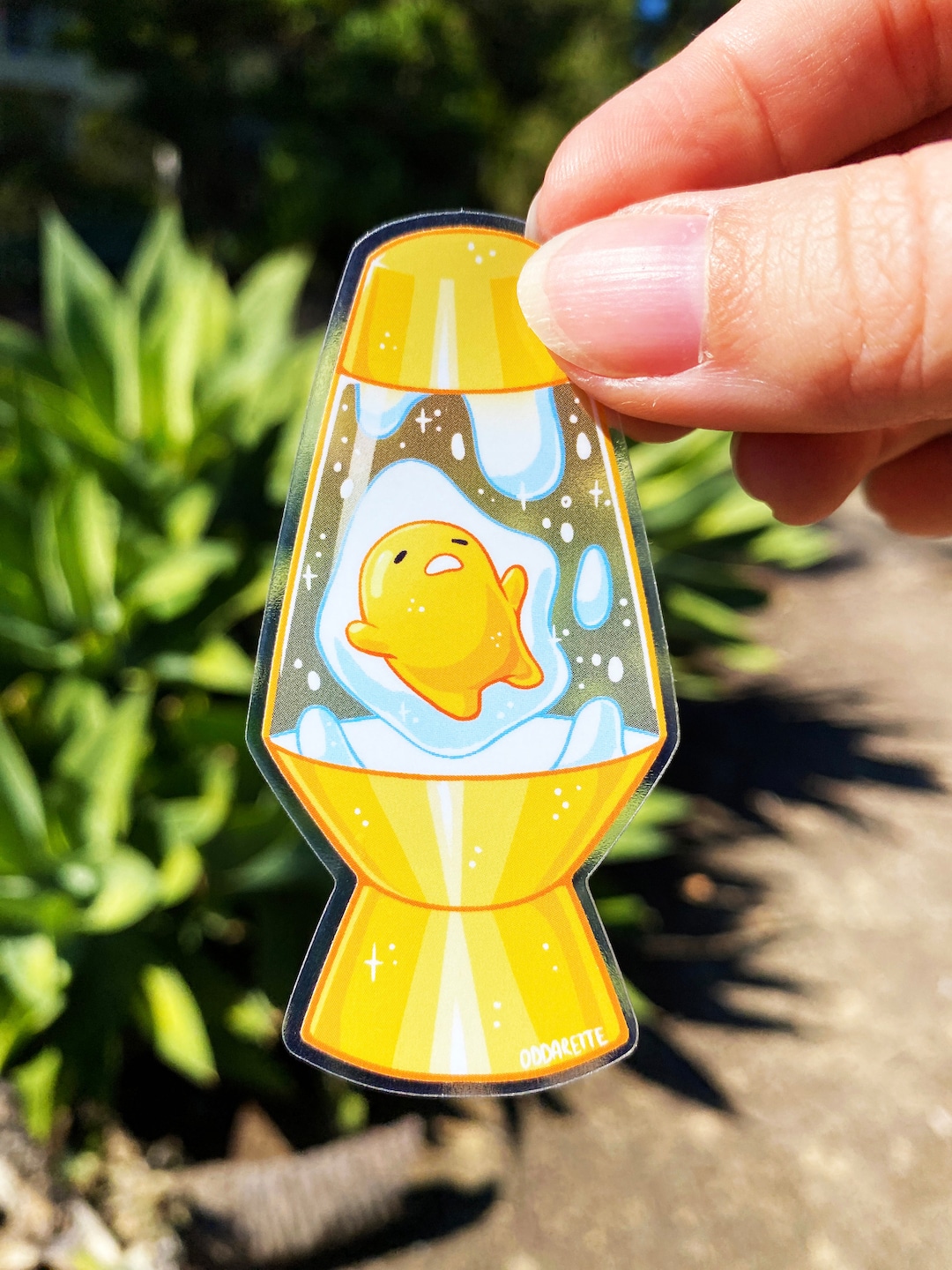 Egg Lava Lamp Sticker - Transparent Stickers - Depressed Egg - Etsy