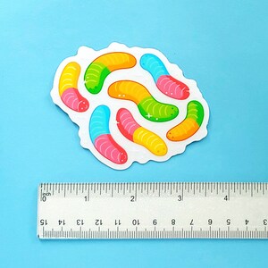 Gummy Worm Sticker - Transparent Sticker - Vinyl Sticker - Waterproof ...