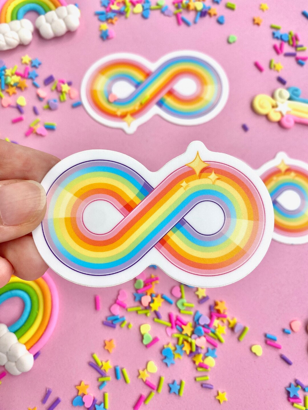 Rainbow Infinity Sticker - Matte Sticker - LGBT Neurodivergent - Vinyl ...