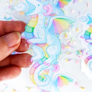 Rainbow Dragon Sticker Transparent Sticker Vinyl Sticker Waterproof ...