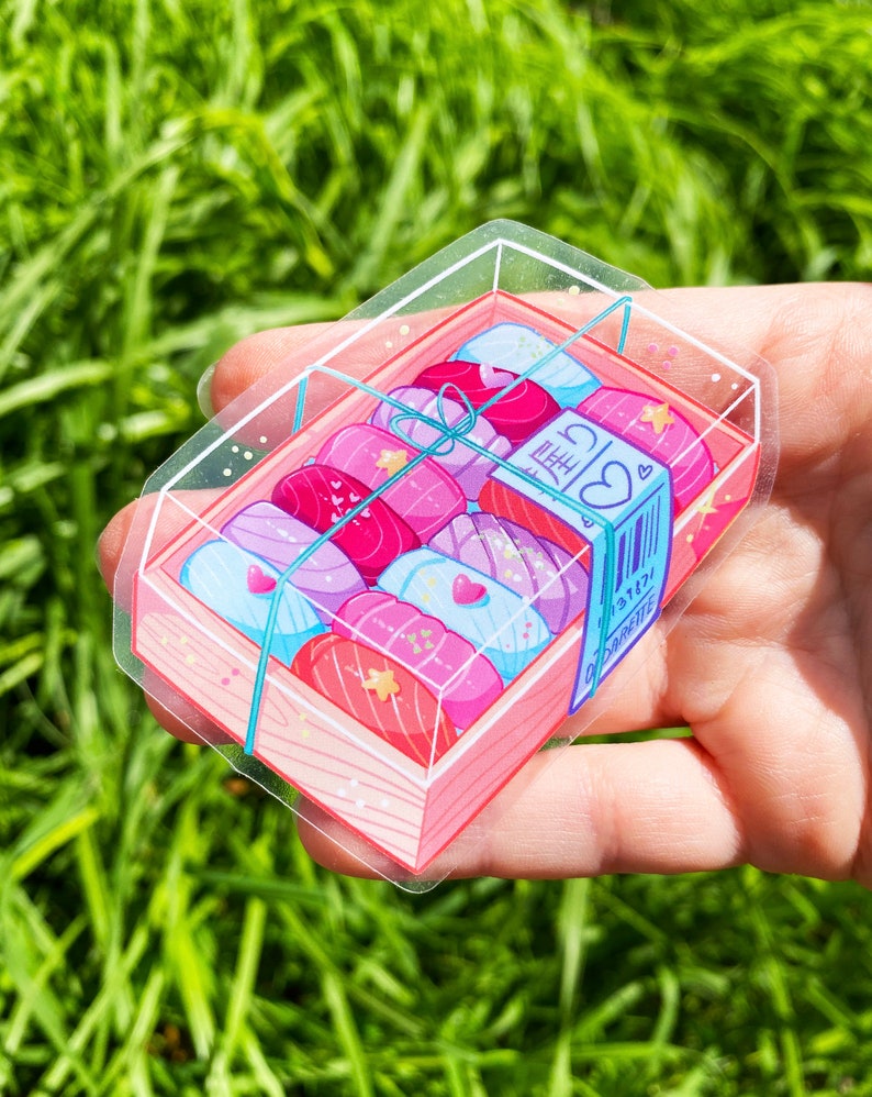 Lovecore Sushi Stickers: Transparent Waterproof Art - Human Made - Etsy