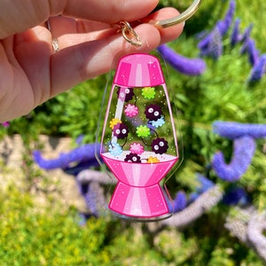 Lava Lamp Acrylic Keychain: Fire Demon, Candy Sprites, Forest Spirits ...