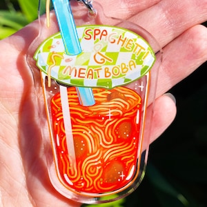 Cursed Boba Keychain - Cheese Balls - Spaghetti and Meatballs ...