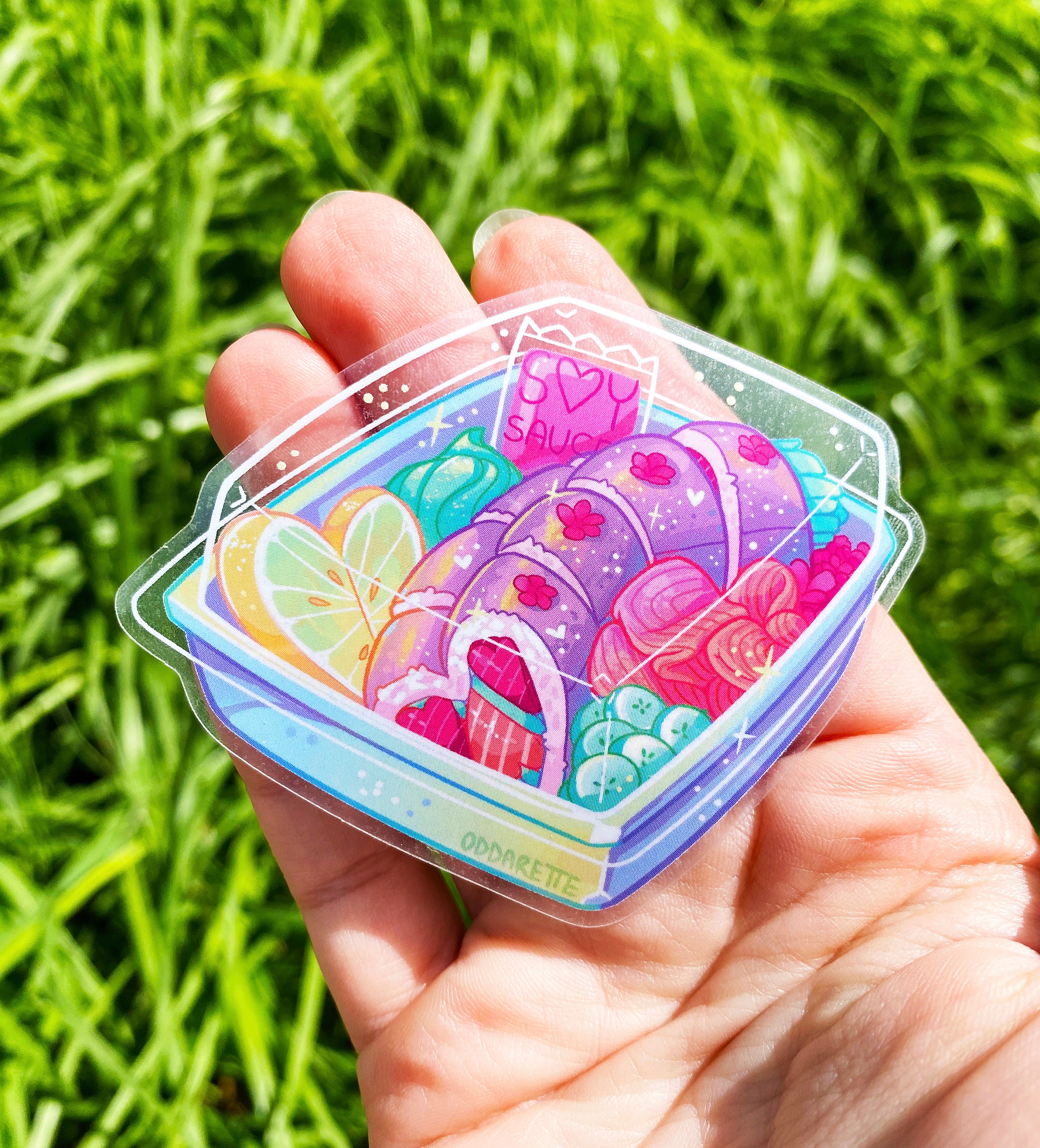 Lovecore Sushi Stickers: Transparent Waterproof Art - Human Made - Etsy