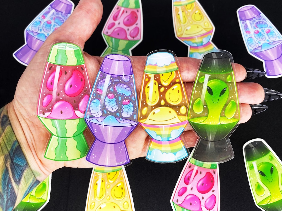 Alien Lava Lamp Stickers: Series 1 Transparent Waterproof Art - Etsy