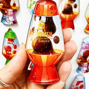 Condiment Lava Lamp Magnets Ketchup Mustard Ranch Dressing Soy Sauce ...