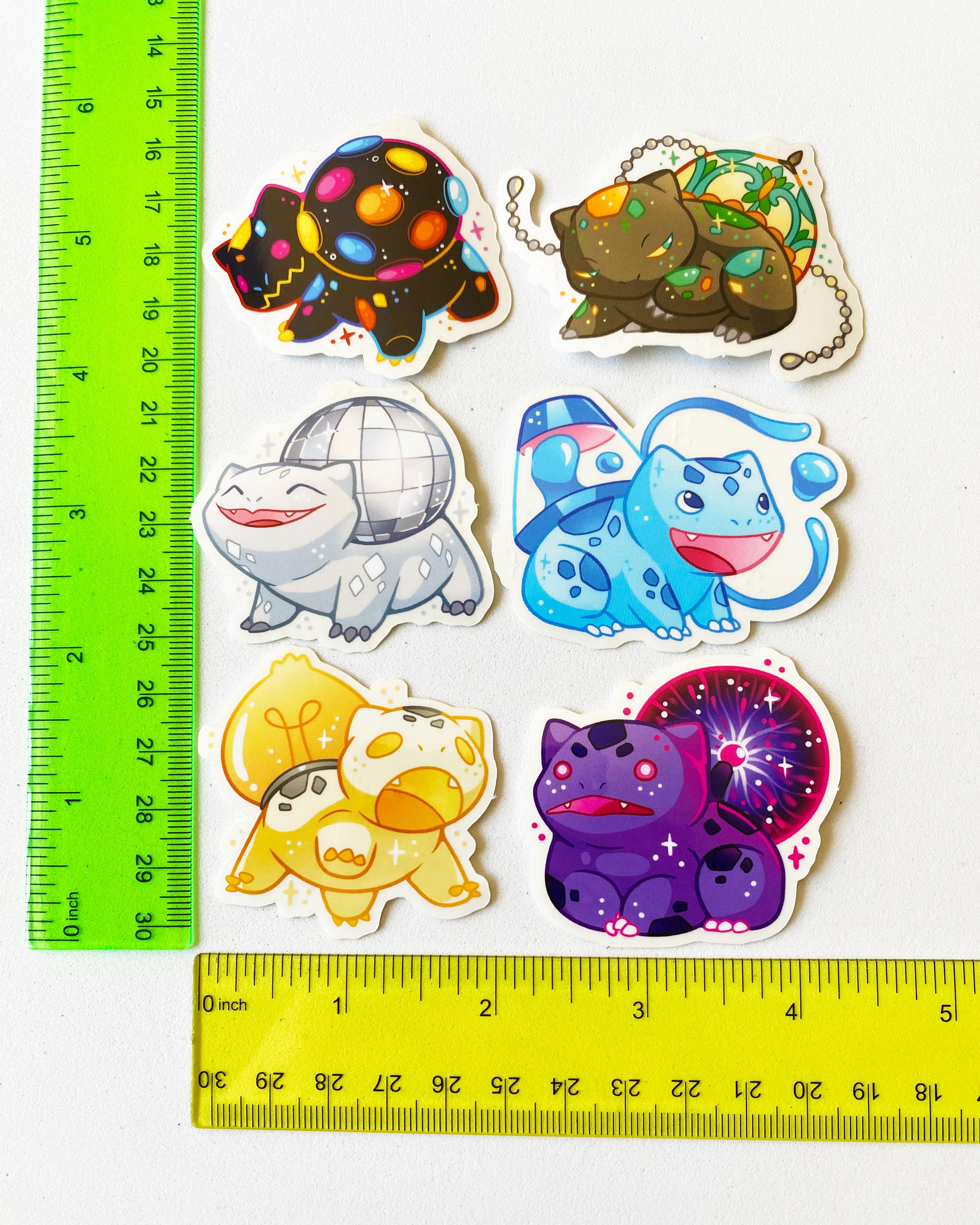 Light Fakemon Stickers: Hand-drawn Monster Art - Plasma & Disco Ball - Etsy