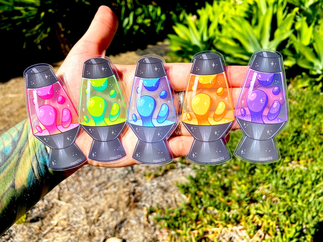 Vintage Lava Lamp Stickers: Transparent Waterproof Retro Art - Etsy