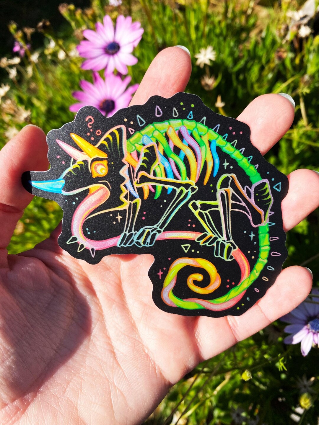 Conundrumeleon Sticker - Vaporwave Vinyl Sticker - Waterproof ...