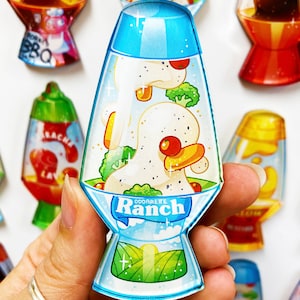 Condiment Lava Lamp Magnets Ketchup Mustard Ranch Dressing Soy Sauce ...