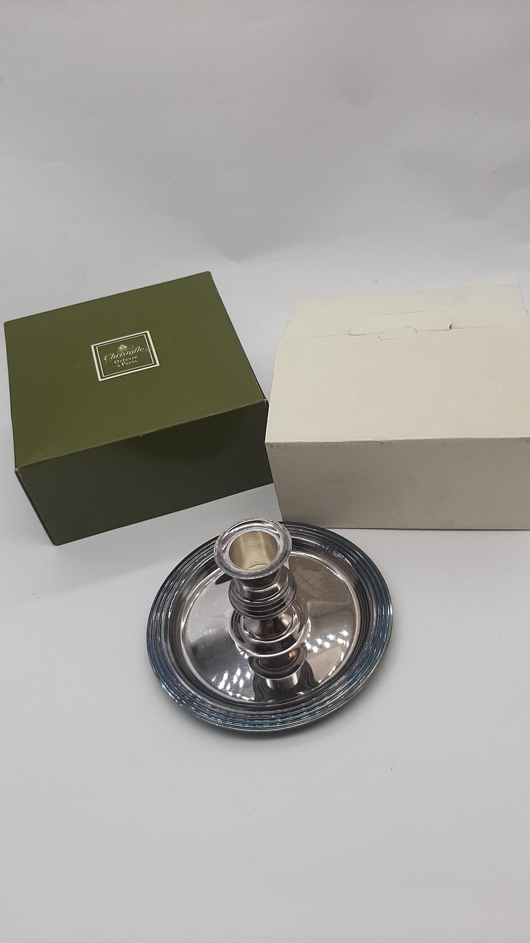 Brand New Christofle Candle Holder Silver Plated Hallmarks France ...