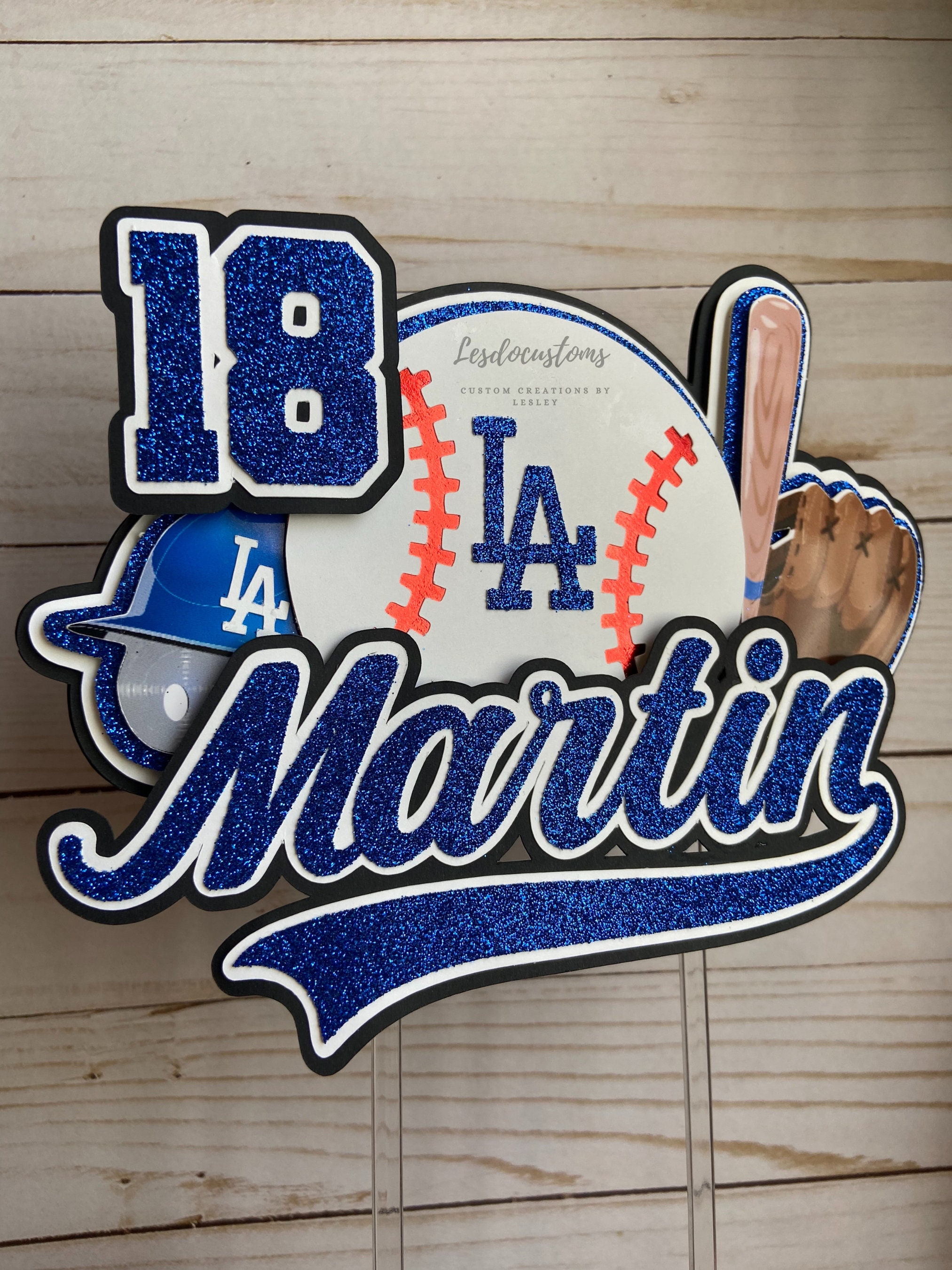 3D LA Dodgers Cake Topper - Personalized/custom Party Decor- Birthday ...