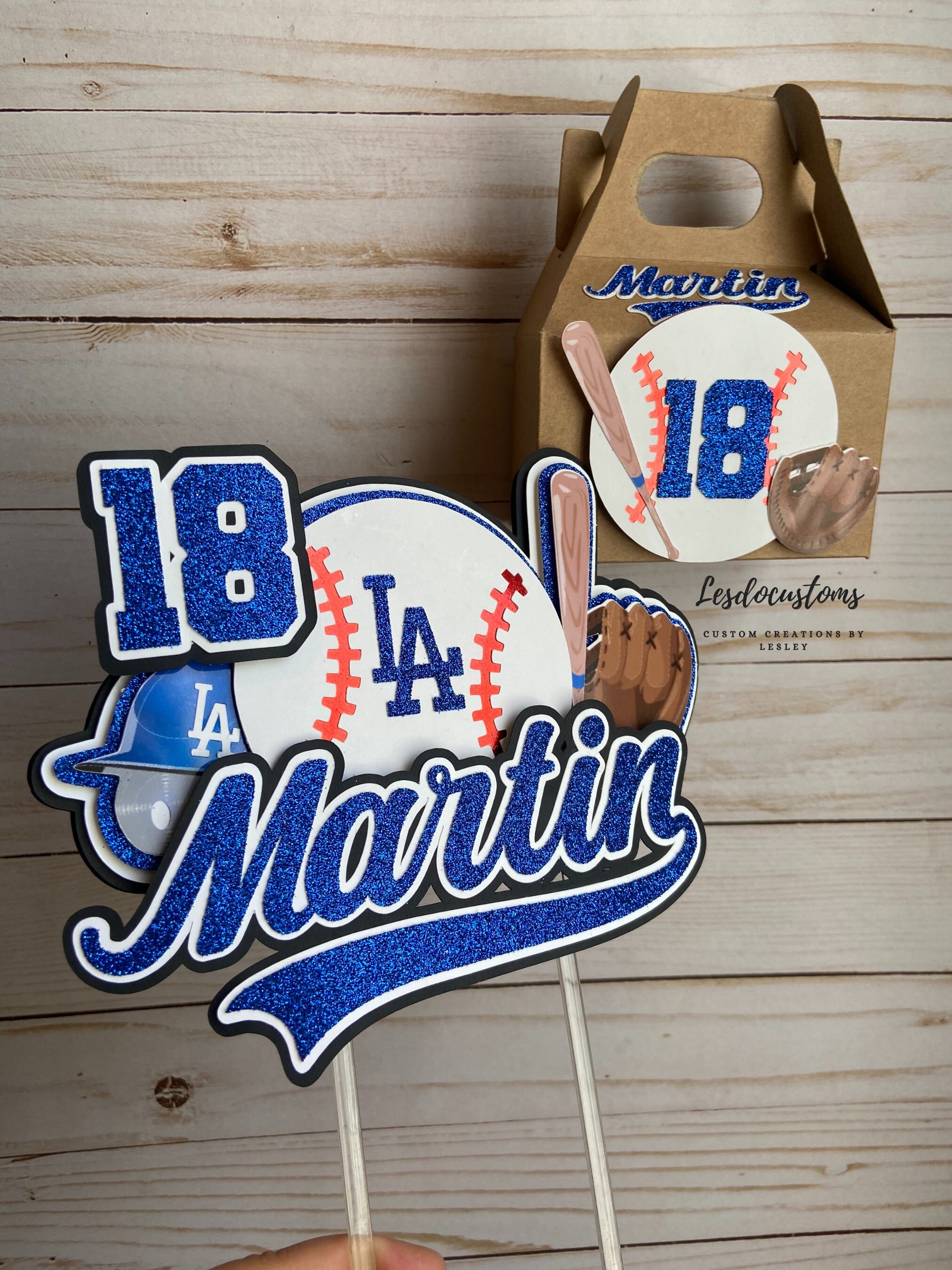 3D LA Dodgers Cake Topper - Personalized/custom Party Decor- Birthday ...