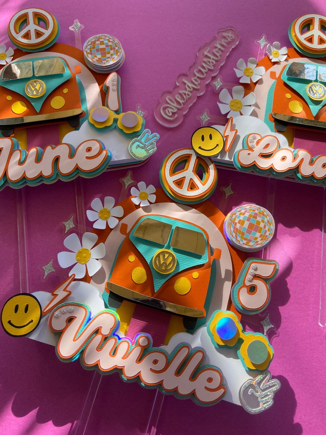 Groovy Cake Topper Custom Party Decor party Favors Groovy Theme Groovy ...