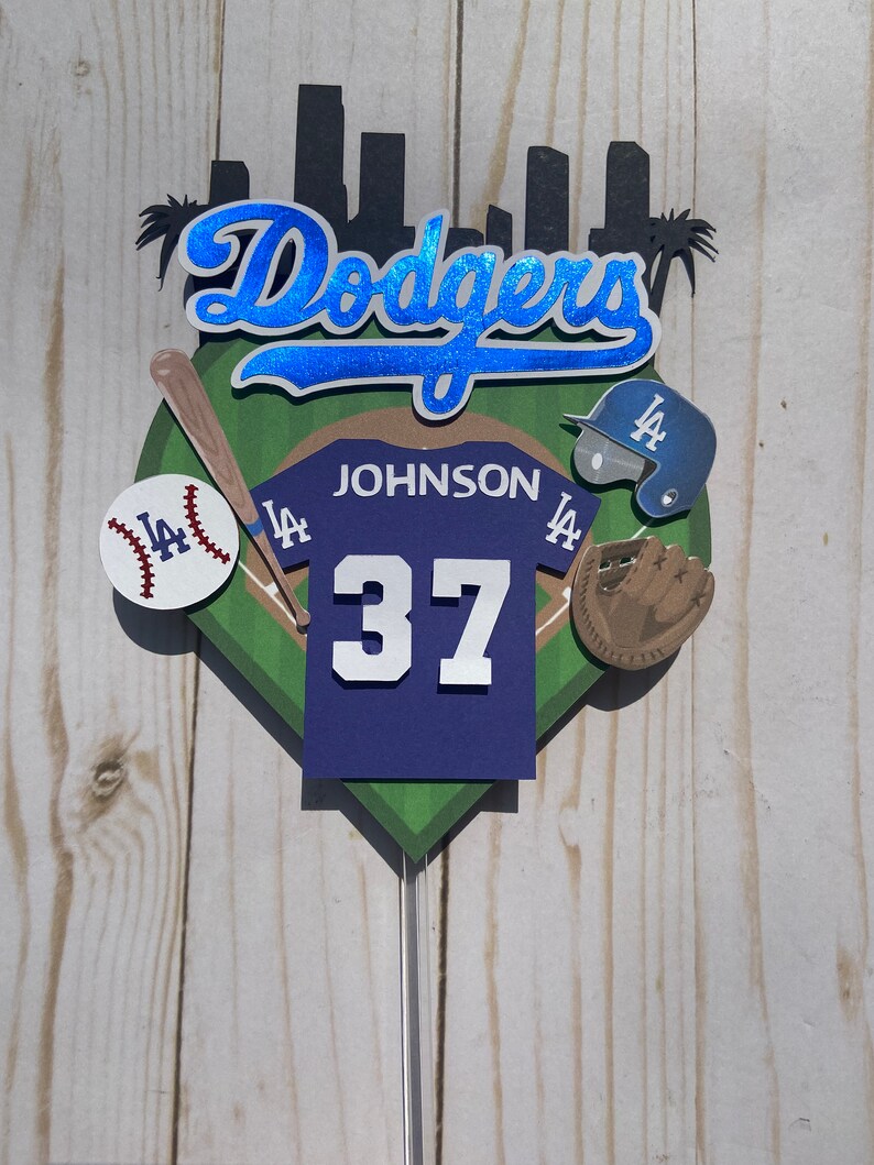 3D LA Dodgers Cake Topper Personalized/custom Party Decor - Etsy
