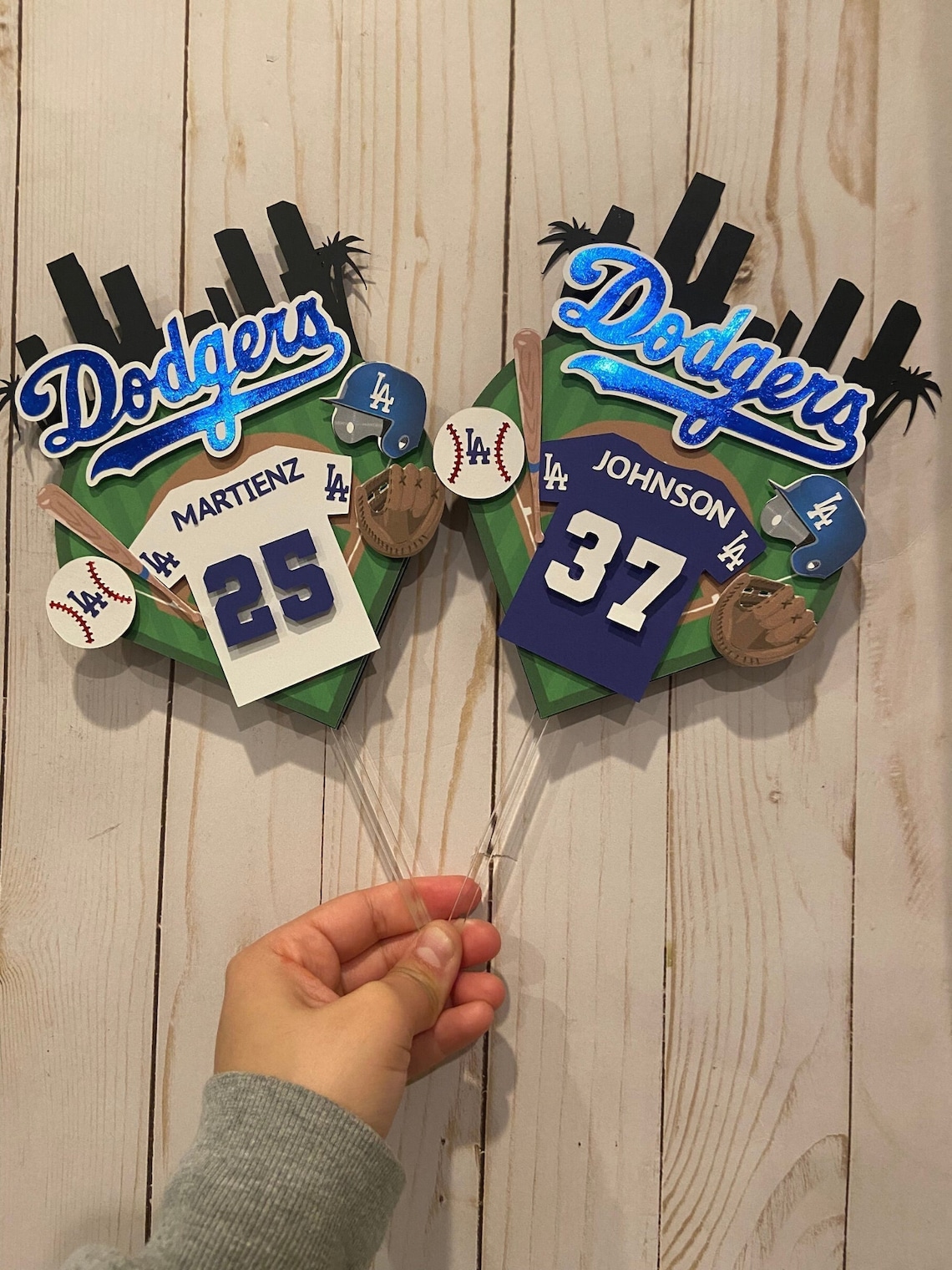 3D LA Dodgers Cake Topper Personalized/custom Party Decor - Etsy