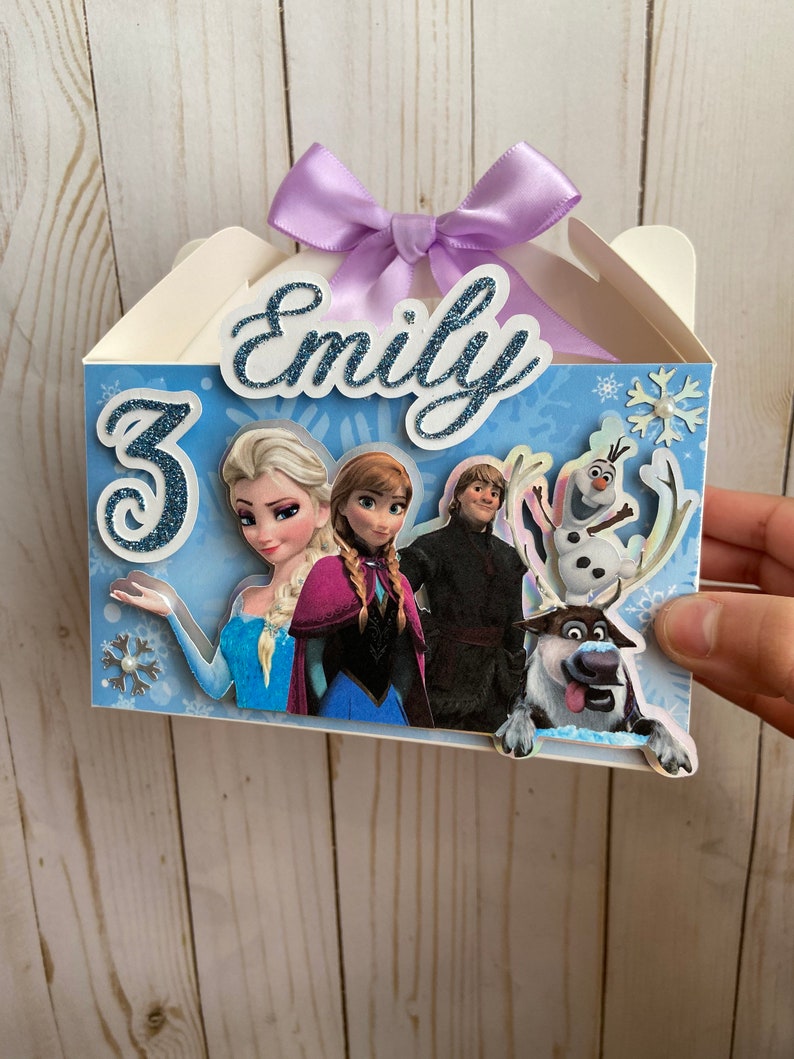 12 Frozen Gable Boxes Frozen Themed Party Decor Ana Elsa - Etsy