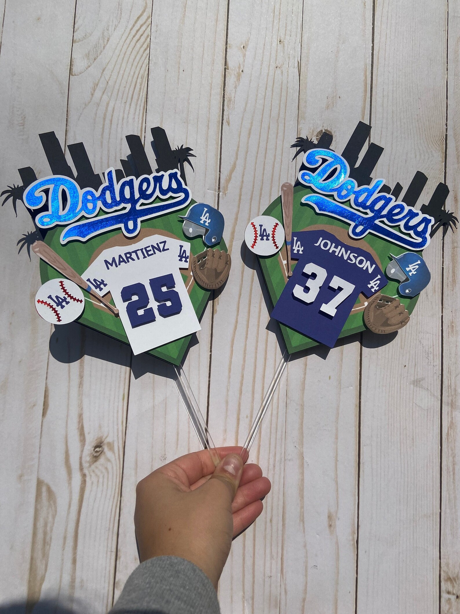 3D LA Dodgers Cake Topper Personalized/custom Party Decor - Etsy