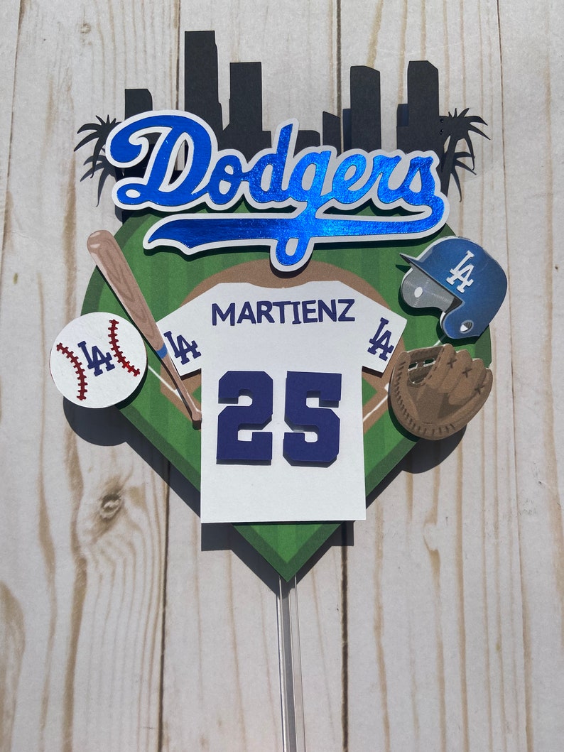 3D LA Dodgers Cake Topper Personalized/custom Party Decor - Etsy