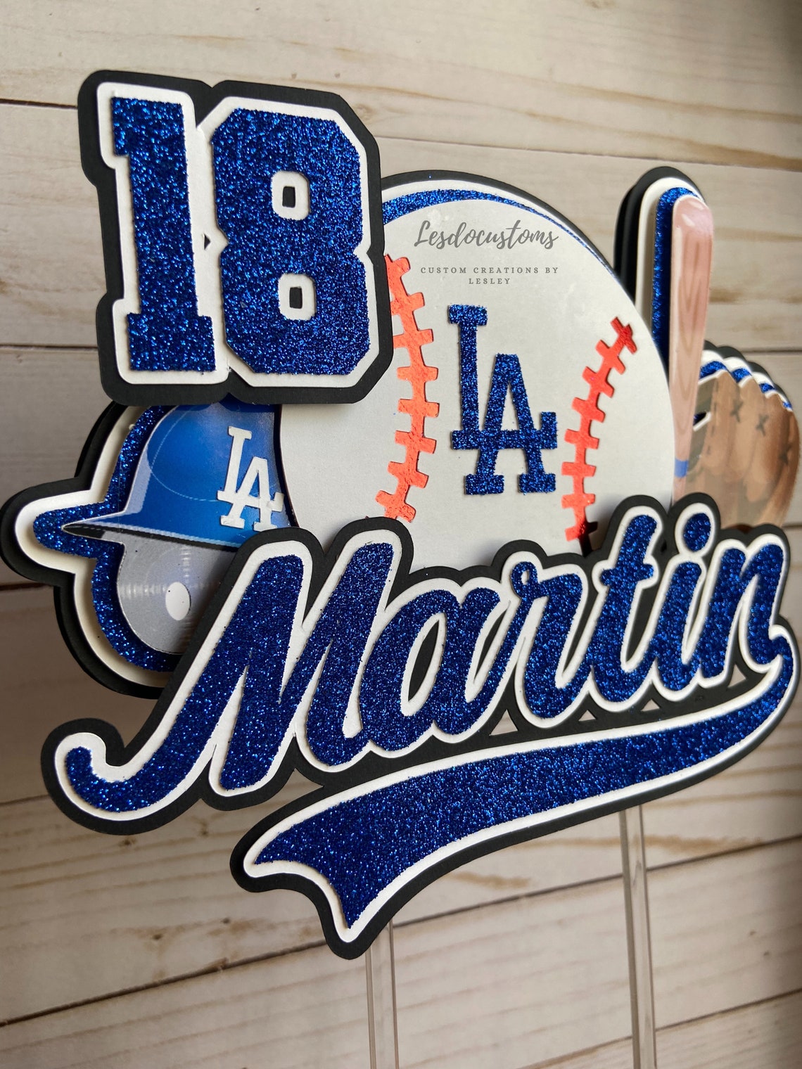 3D LA Dodgers Cake Topper - Personalized/custom Party Decor- Birthday ...