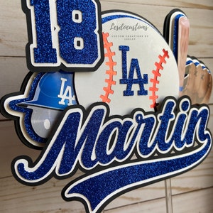 3D LA Dodgers Cake Topper - Personalized/custom Party Decor- Birthday ...