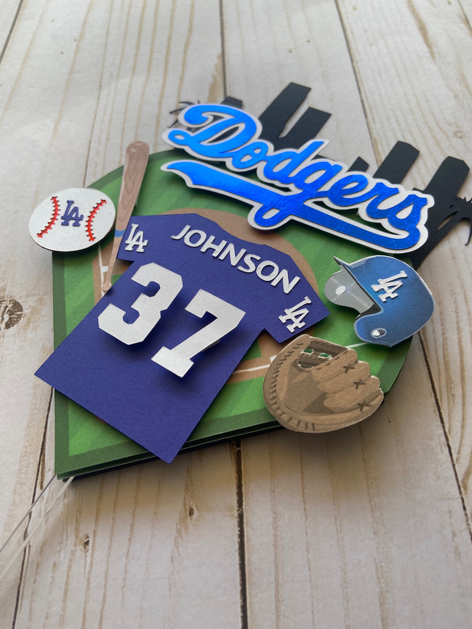 3D LA Dodgers Cake Topper Personalized/custom Party Decor - Etsy