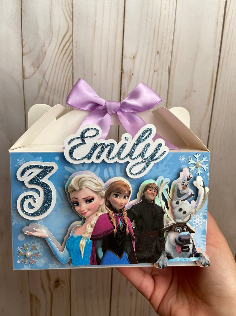 12 Frozen Gable Boxes Frozen Themed Party Decor Ana Elsa - Etsy