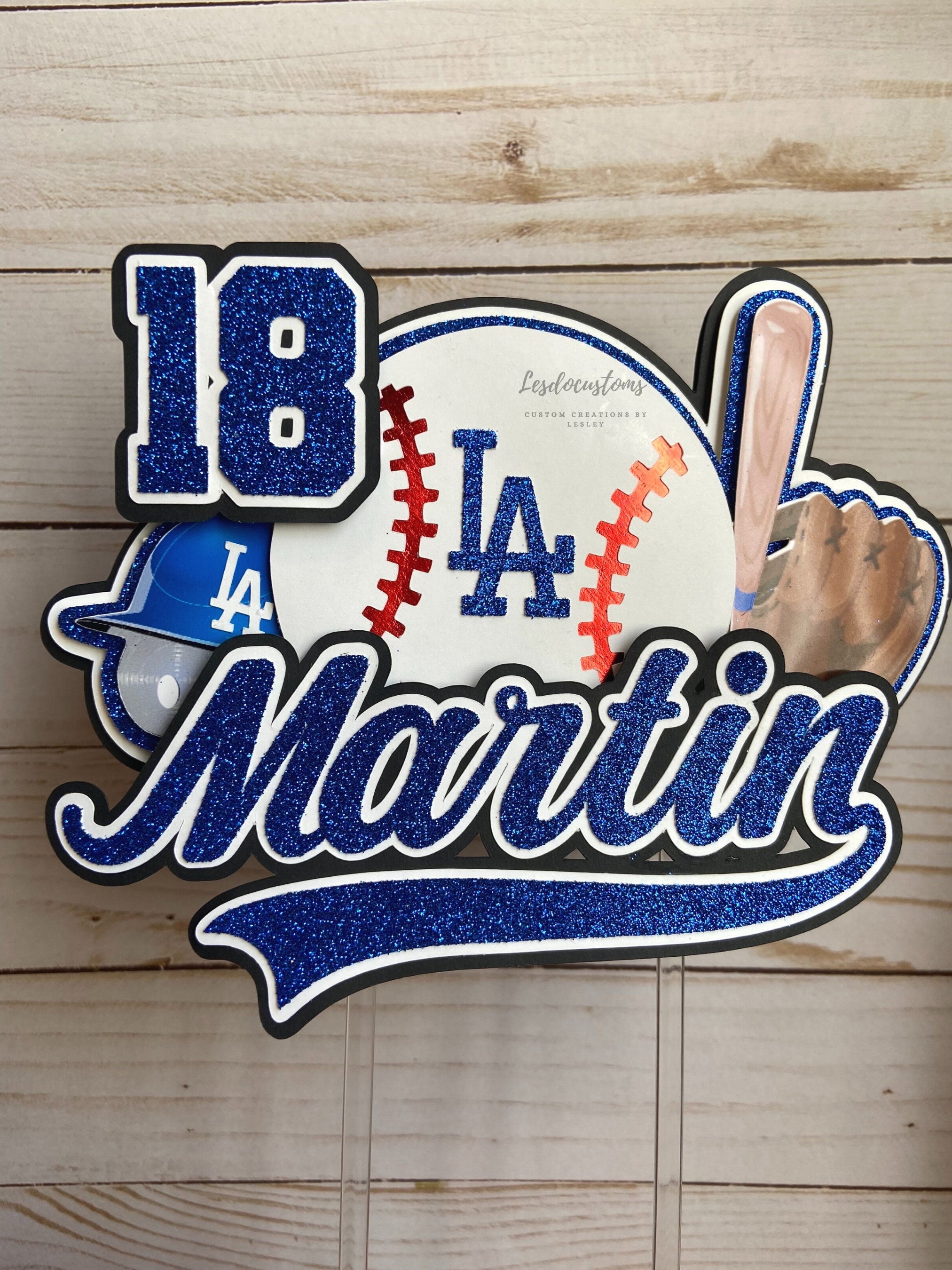 3D LA Dodgers Cake Topper - Personalized/custom Party Decor- Birthday ...
