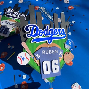 3D LA Dodgers Cake Topper - Personalized/custom Party Decor- Birthday ...