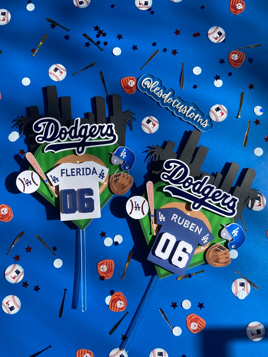 3D LA Dodgers Cake Topper - Personalized/custom Party Decor- Birthday ...