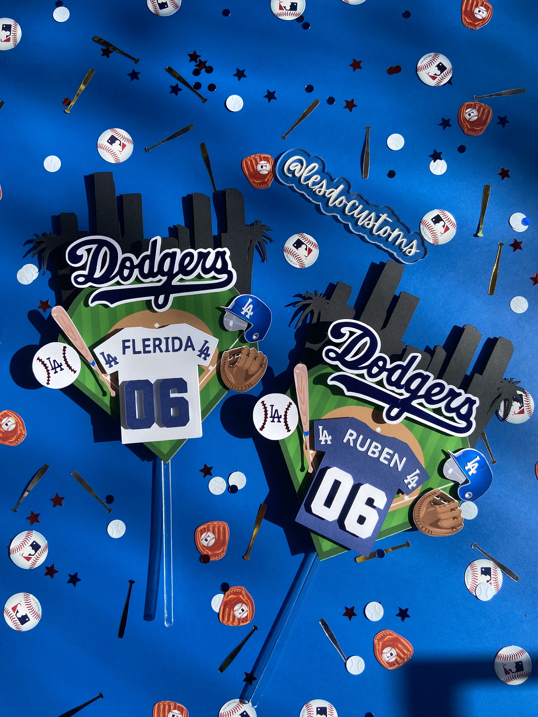 3D LA Dodgers Cake Topper - Personalized/custom Party Decor- Birthday ...