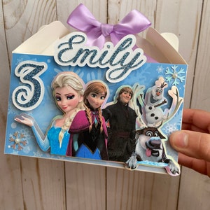 12 Frozen Gable Boxes - Frozen Themed Party Decor- Ana, Elsa and Olaf ...